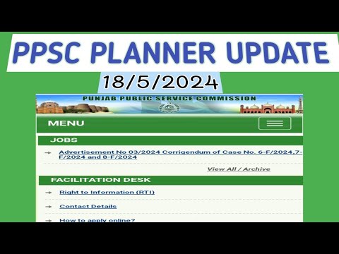 | PPSC planner update | PPSC advertisement 2024 |#ppsc #latest # ...