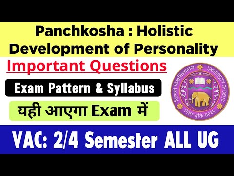 Panchkosha: Holistic Development of Personality Important Questions VAC ...