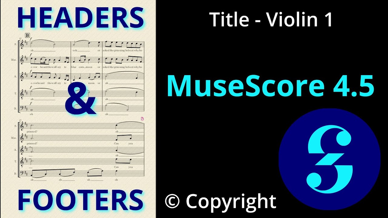 Making a score look professional | Headers and Footers - YouTube