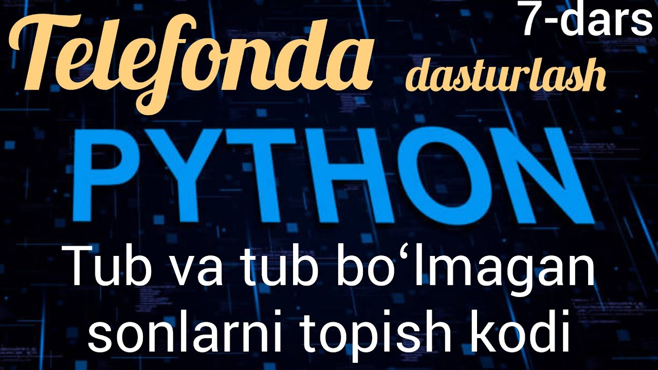 Telefonda dasturlash 7-dars - YouTube