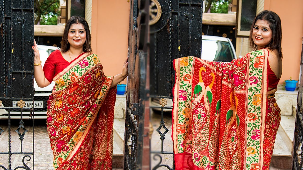 Mou কে আজ একদম অন্য রকম সুন্দর লাগছিলো😍| Pujo Special Saree Shoot ...
