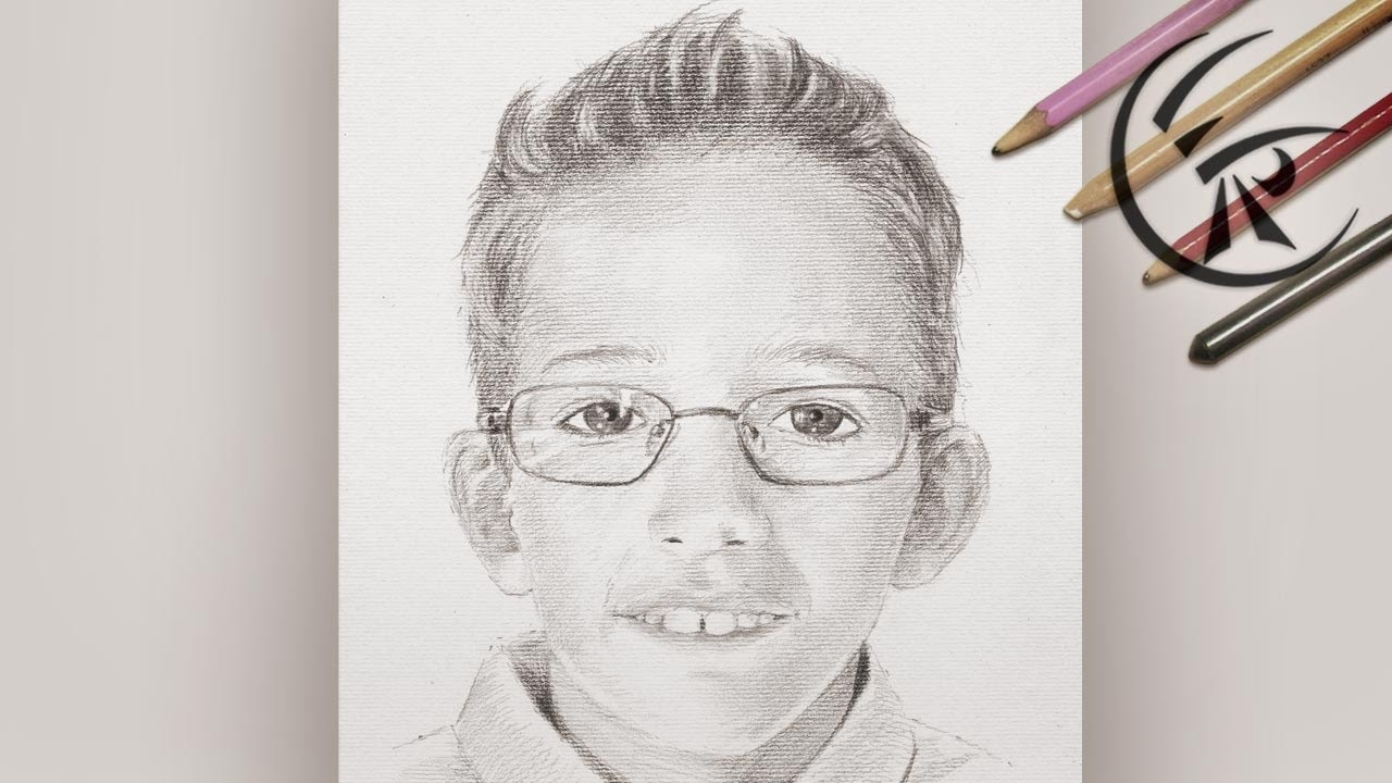 Drawing "Child face" Timelapse - YouTube