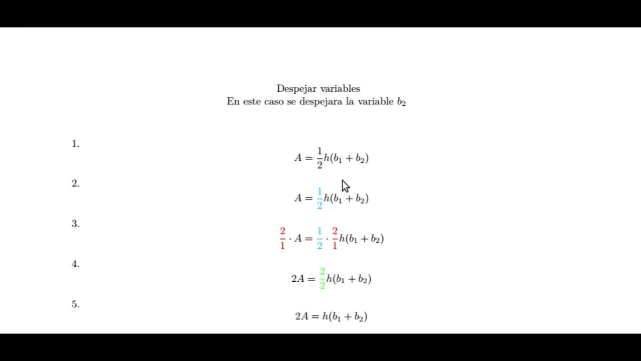 Despejar Variables - YouTube