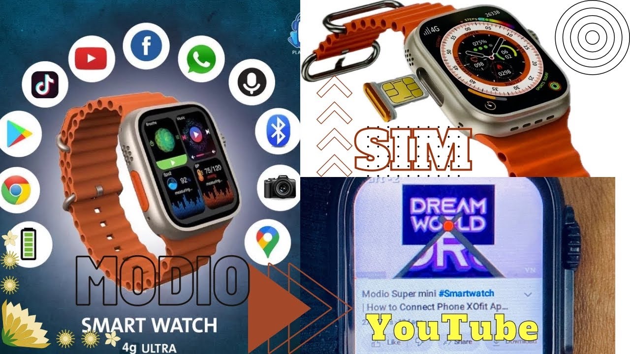 Modio 4G Ultra Smartwatch: All New Features(In 4K) Sim Support #Modio # ...