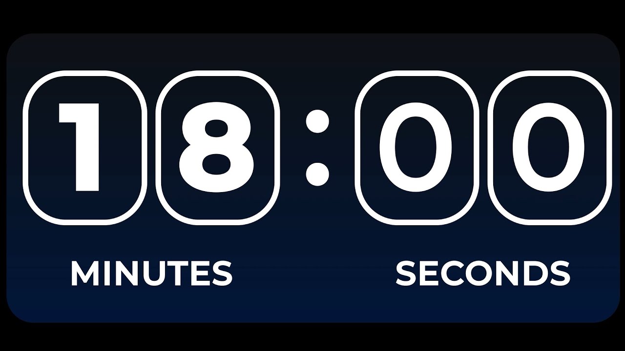 18 Minutes Timer | 1080 Seconds Alarm Sound - YouTube