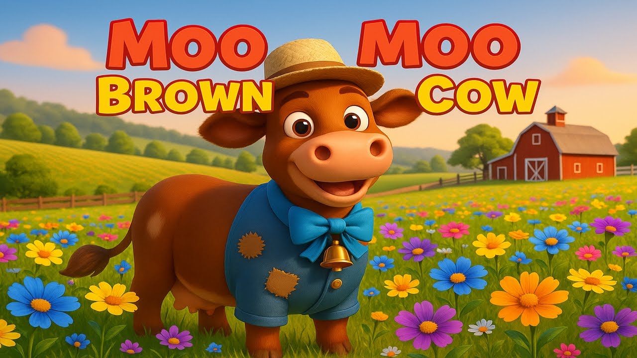 Moo Moo Brown Cow 🐄 | Nursery Rhymes for Kids | Animal Songs | Toddler ...