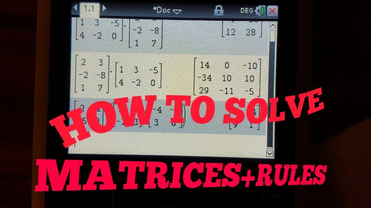 HOW TO SOLVE MATRICES! - YouTube