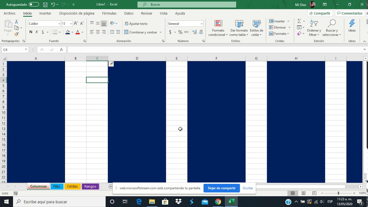 Excel Parte 1 de Libro 1 (práctica 1) - YouTube