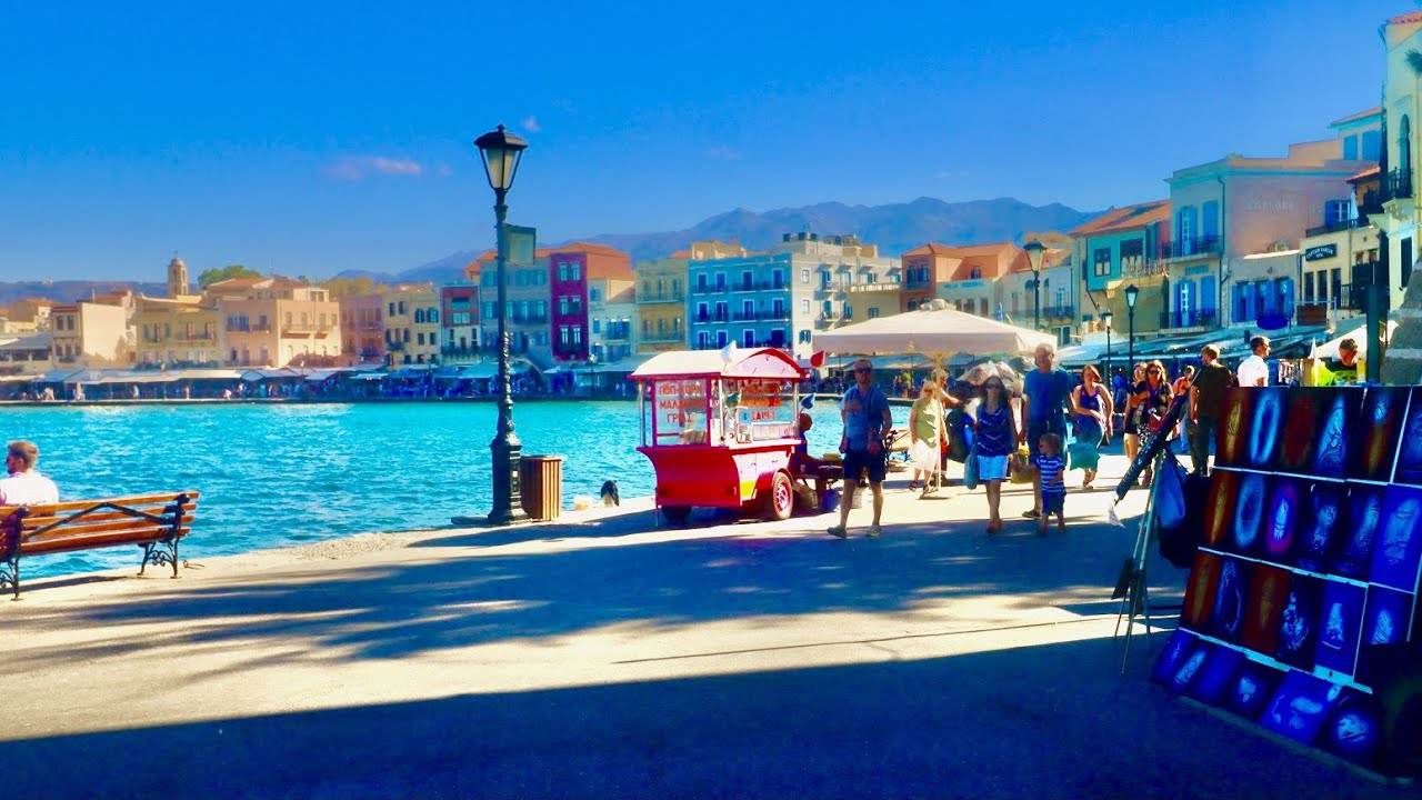 A Look At The Old Venetian Port of Chania, Crete, Greece - YouTube
