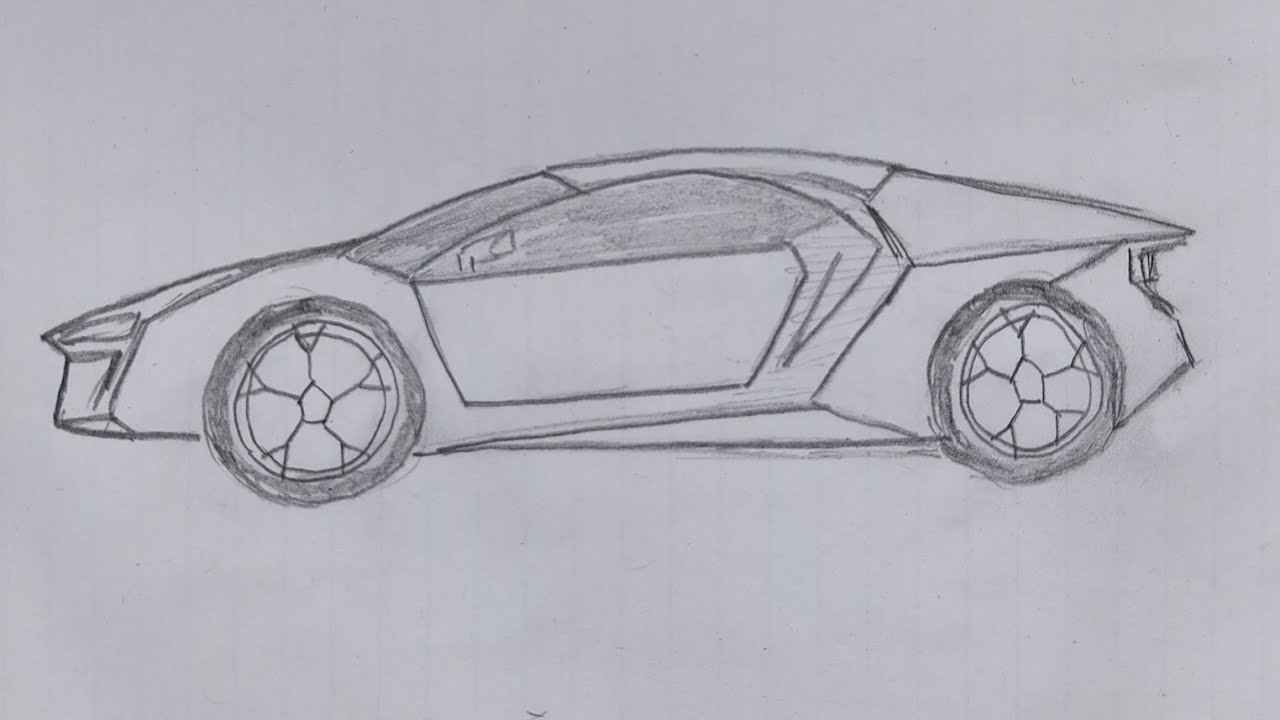 How to draw a car model sketch/easy tutorial - YouTube