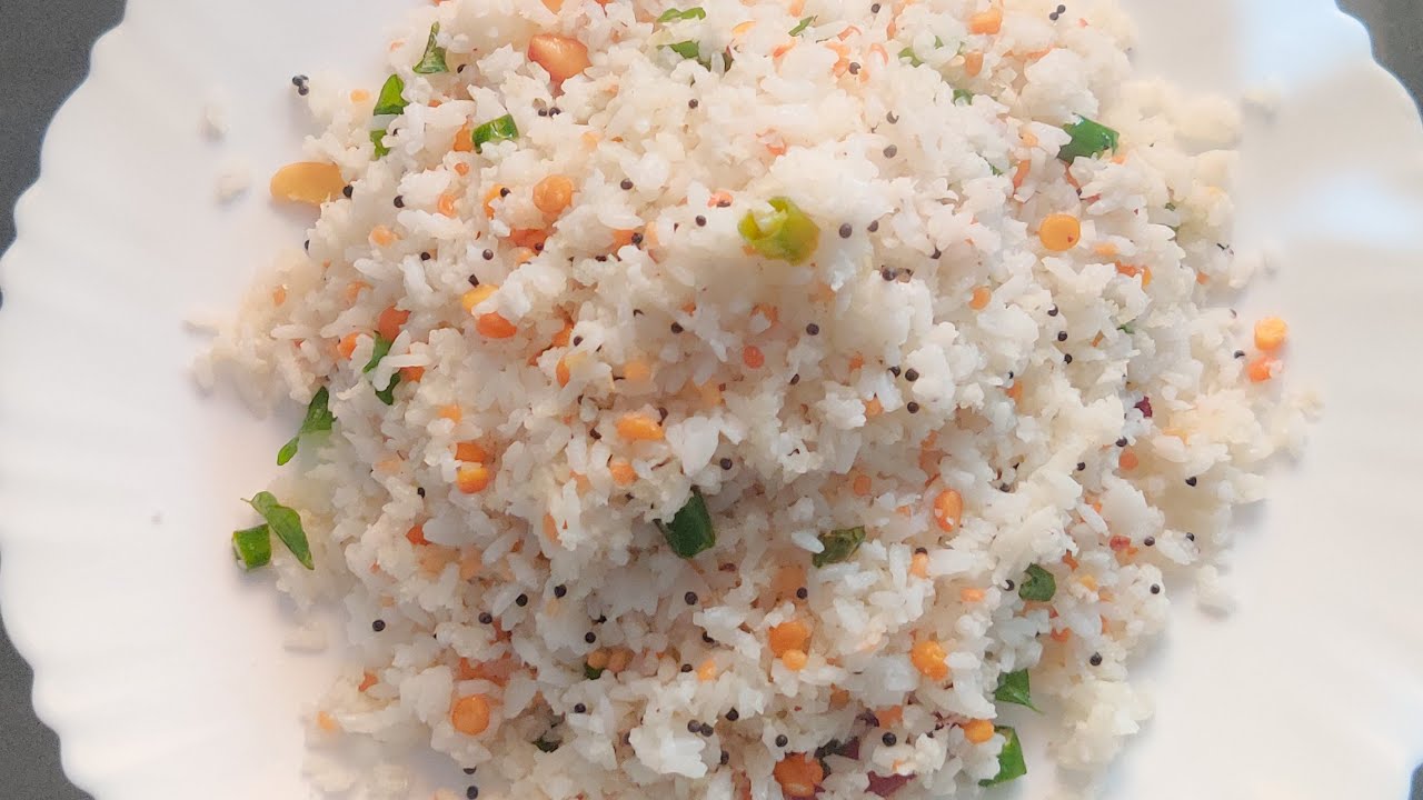coconut rice recipe/thengai sadam/Verity rice/quick lunch recipe - YouTube