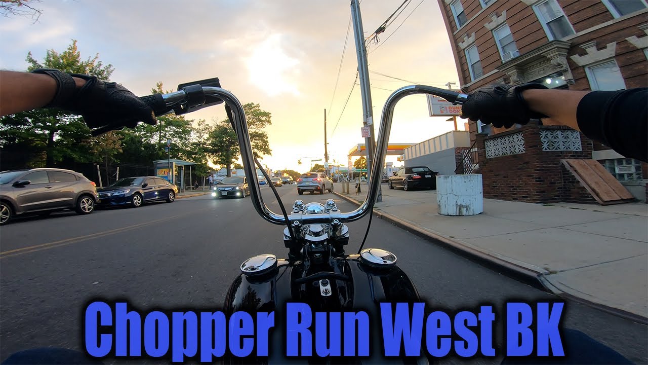 Springer Softail Chopper Run West BK - YouTube