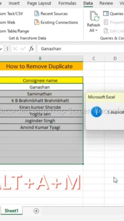 How to Remove Duplicate #excel #viralvideo #exceltutorial #excel_formulas #subscribe #shortvideo ...
