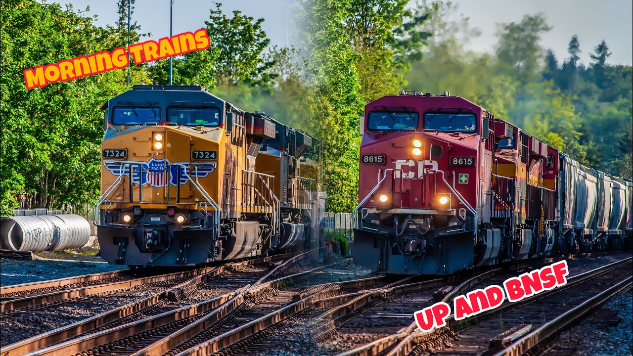 MORNING TRAINS. LOTS OF U.P ACTION. - YouTube