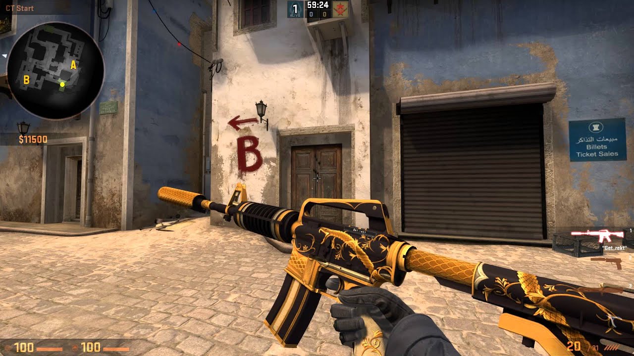 CSGO skin M4A1 GOLDEN COIL MW Minimal Wear (anakondaTV) - YouTube