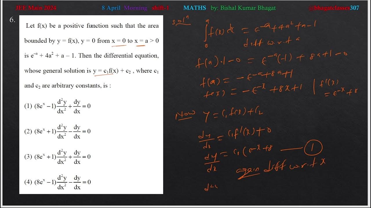 Let f(x) be a positive function such that the areabounded by y = f(x ...