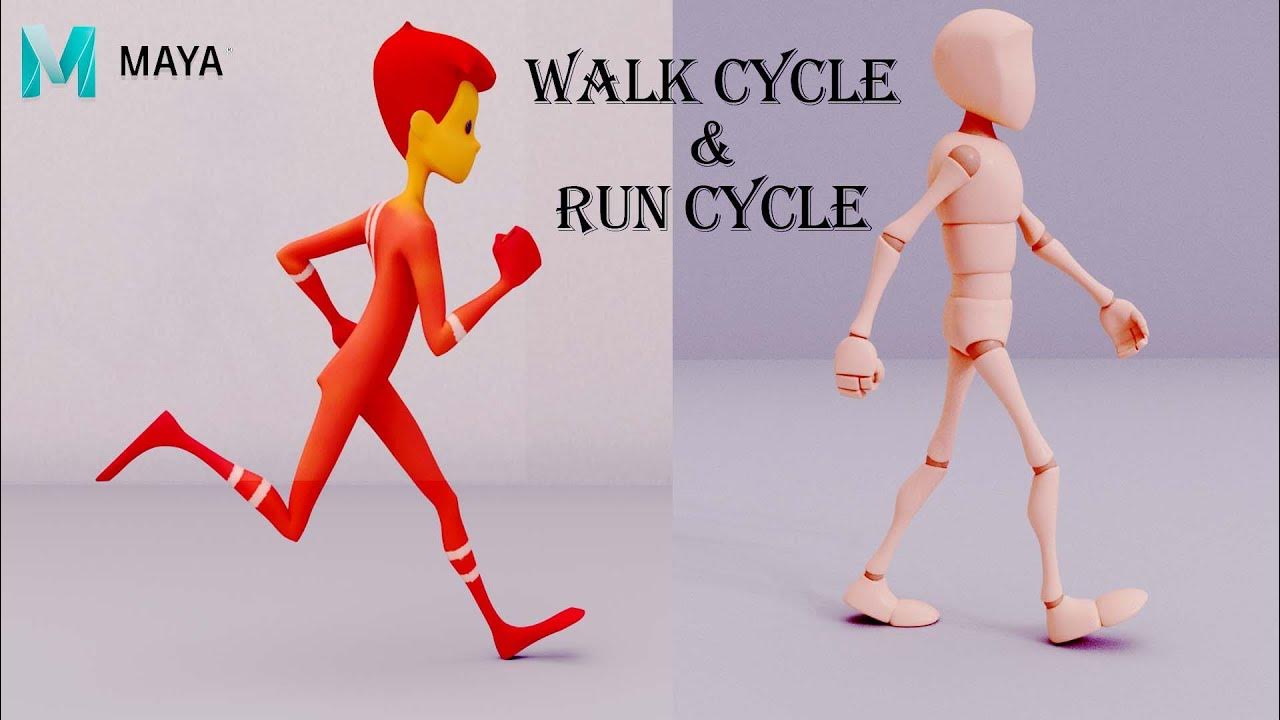 3D Animation | Run cycle | Walk cycle | Maya 2023 - YouTube