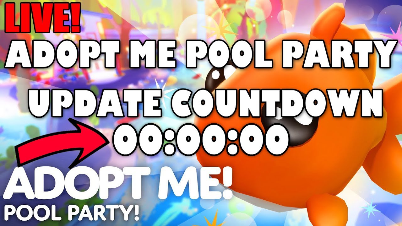🔴LIVE! Adopt Me Countdown of POOL PARTY UPDATE! NEW MAP AREA! 3 NEW ...