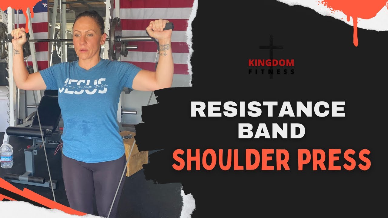 Resistance Band Shoulder Press - YouTube
