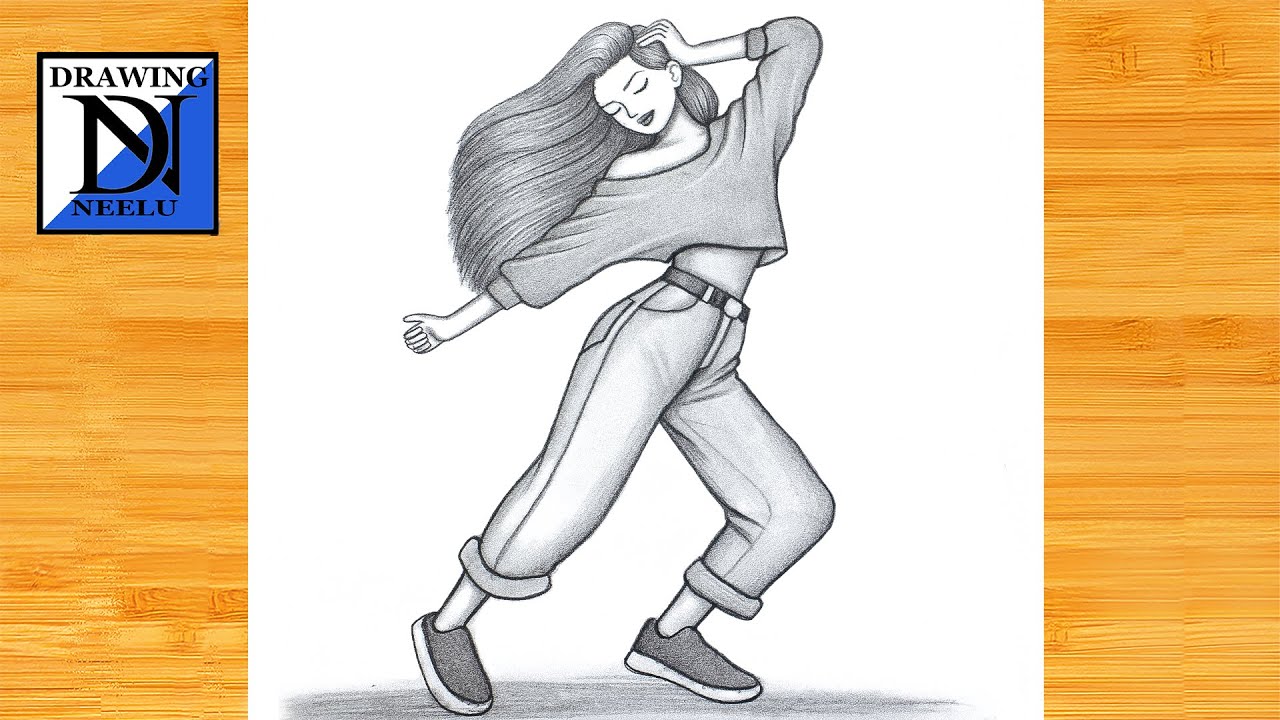 How to draw a Dancing Girl -Drawing tutorial || Pencil sketch for ...