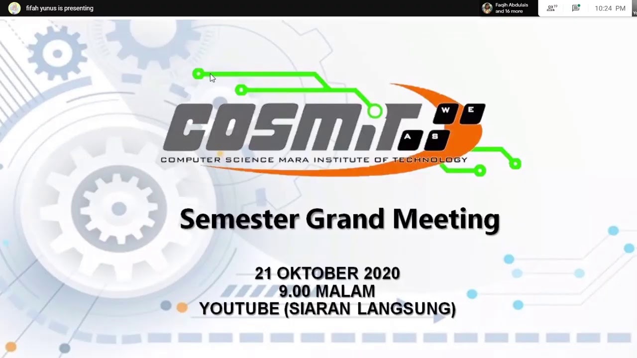 SEMESTER GRAND MEETING | CS110 | UITM PERLIS - YouTube