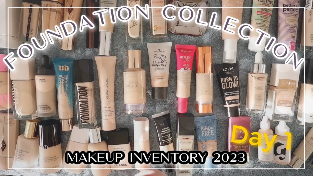 FOUNDATION COLLECTION 2023 // Makeup Inventory (fair + cool/ neutral ...