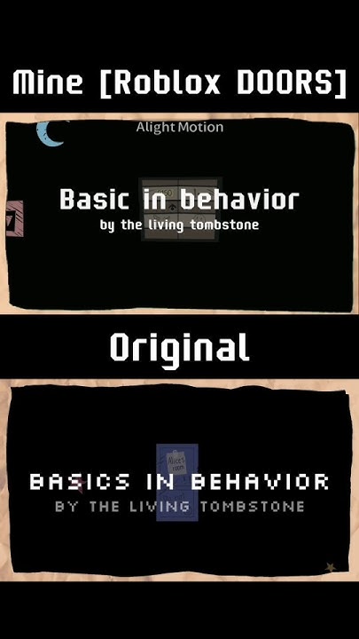 [Basic in Behavior comparison |OG and ver.Roblox DOORS | cre ...
