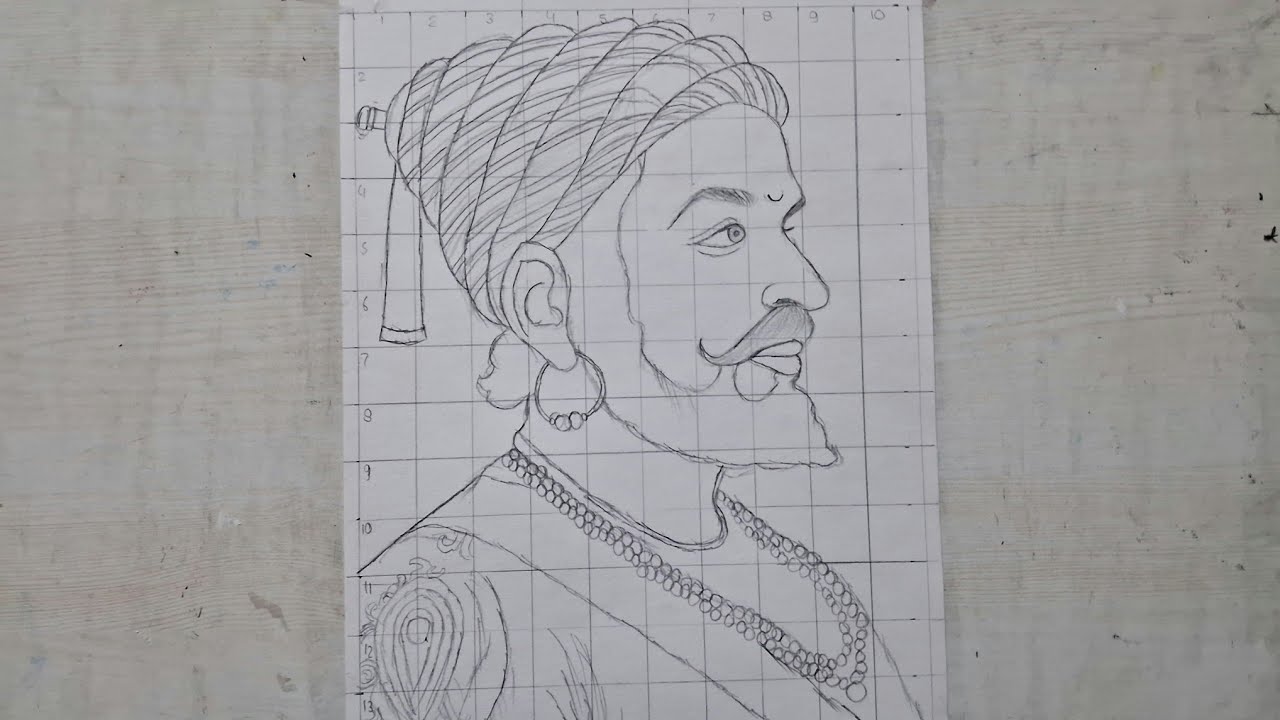Chhatrapati Shivaji Maharaj Drawing, Outline Tutorial 😍 - YouTube