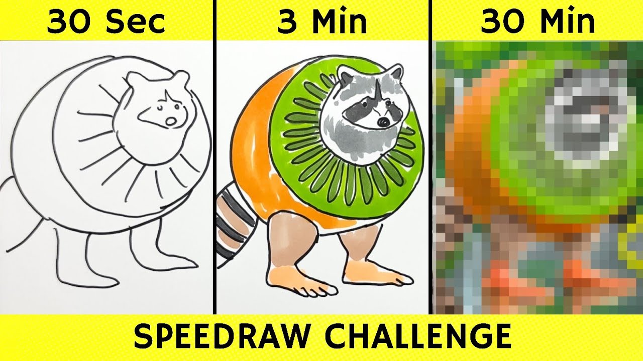 Drawing PIPI KIWI in 30 sec, 3 min, and 30 min | Italian Brainrot | Fendraw - YouTube