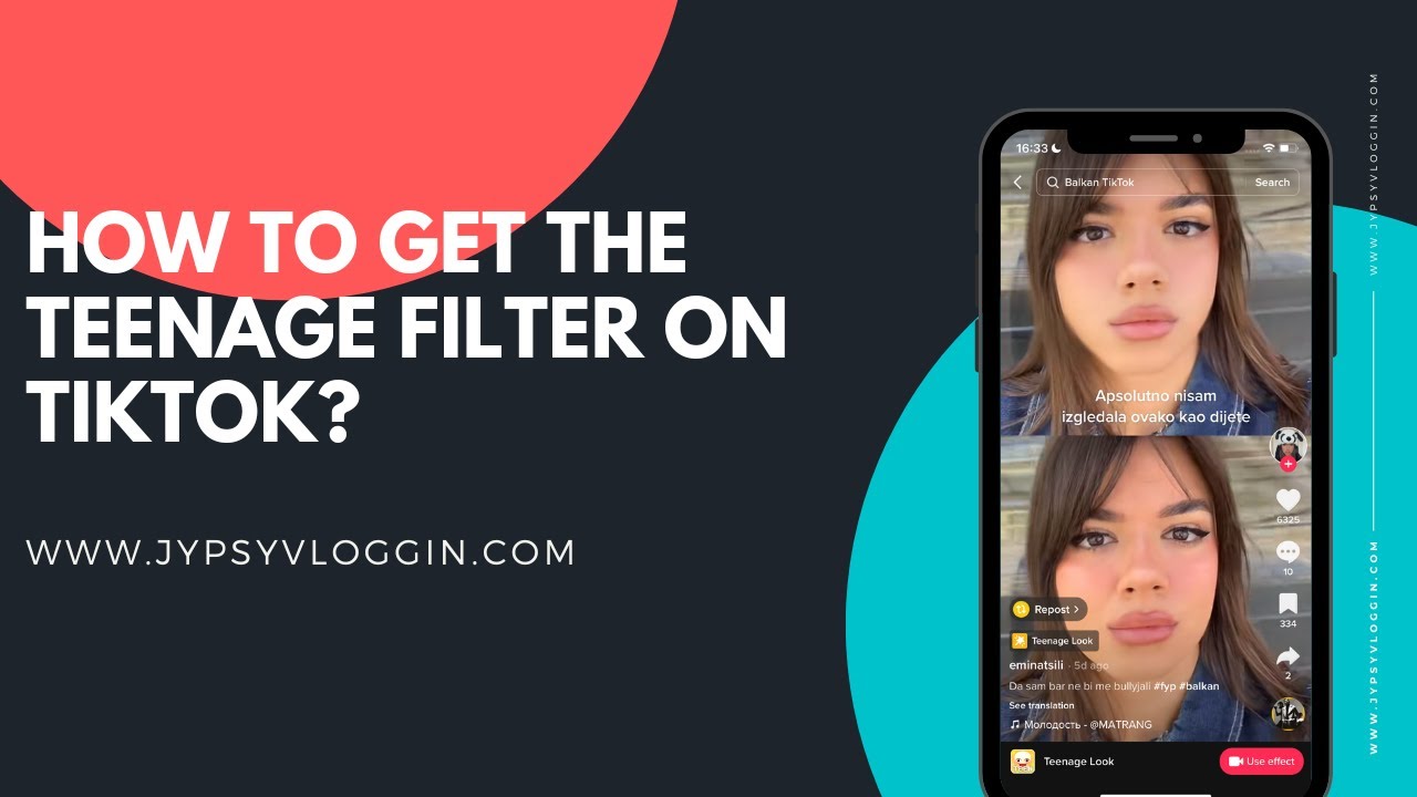 How to get the Teenage filter on TikTok - YouTube