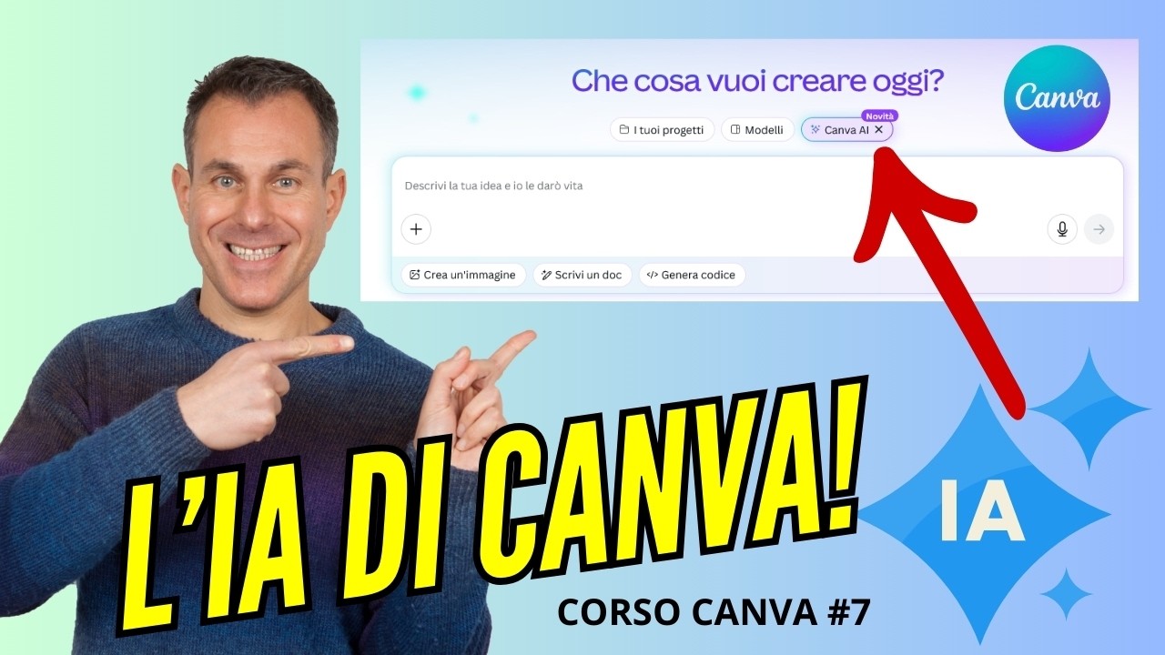 Come usare l'IA di Canva per fare TUTTO! Corso Canva lezione 7 - YouTube