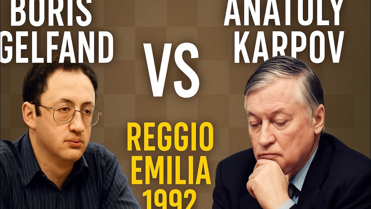 Boris Gelfand vs Anatoly Karpov Reggio Emilia 1992 | Strategic Masterclass - YouTube