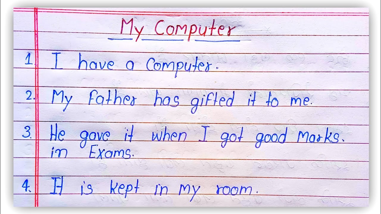 My Computer | 10 Line My Computer Par Essay Writing In English | My ...