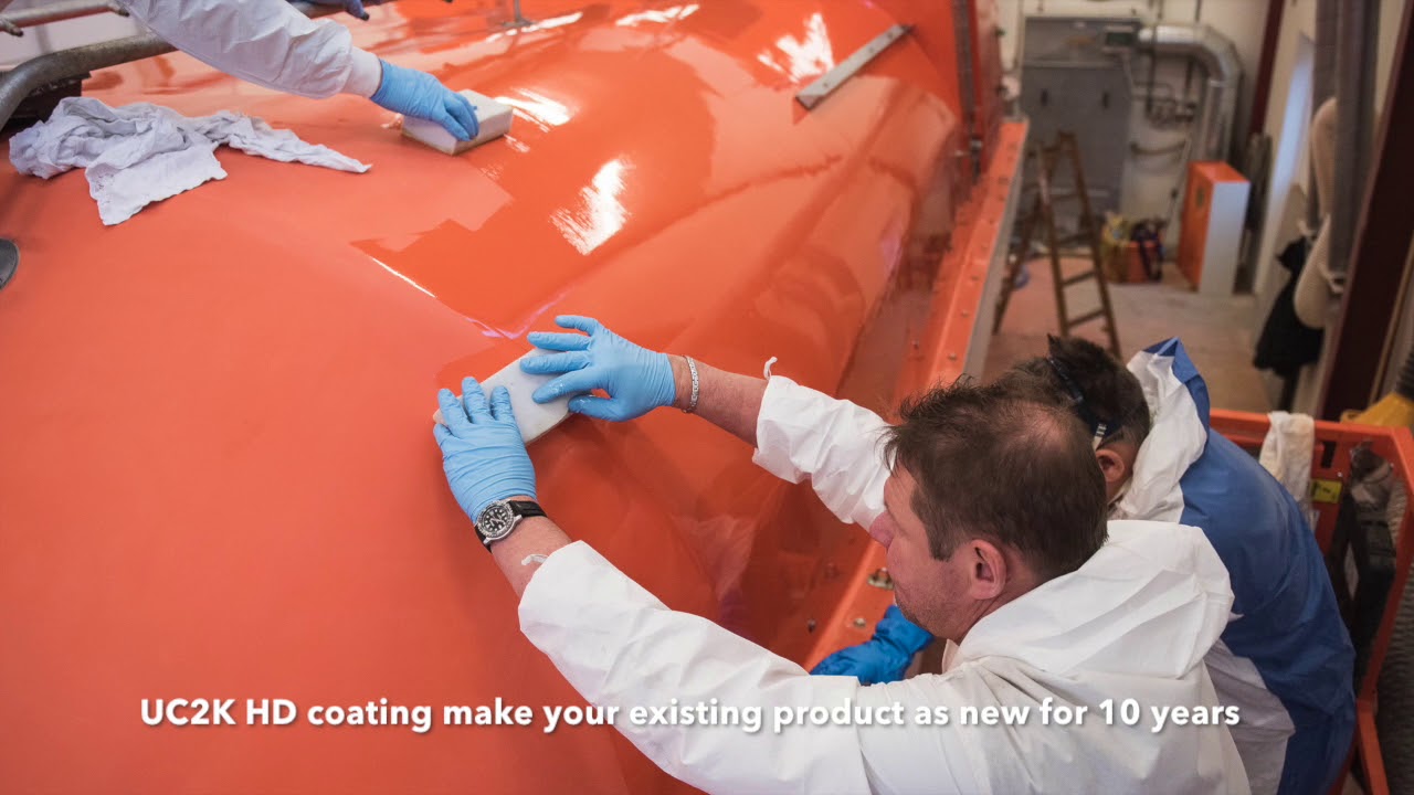 UC2K HD protection coating for lifeboats-rescueboats - YouTube