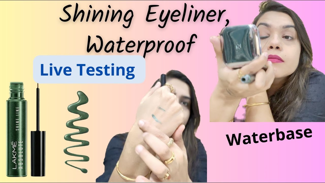 Quick and Easy | How to apply Glitter Eyeliner | LIVE TEST 👁 Waterproof ...