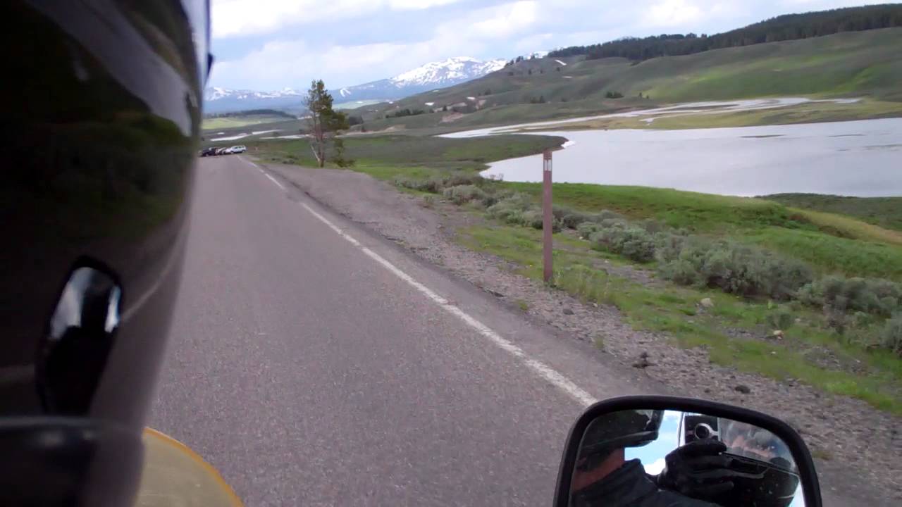 Riding Through Yellowstone National Park on our Motorcycle - YouTube