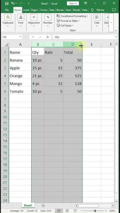 Equalize the height and width of Excel rows and columns #excel #msoffice #exceltips - YouTube