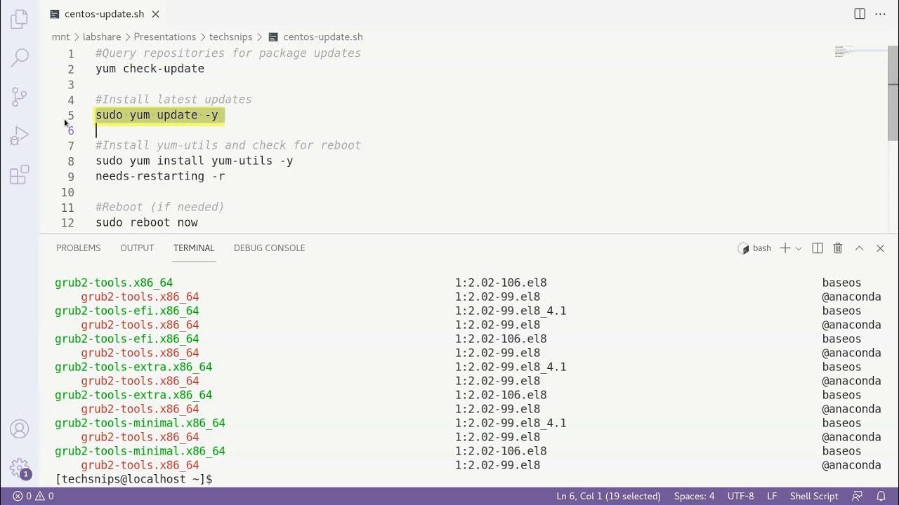 How to Update CentOS from the Command Line - YouTube