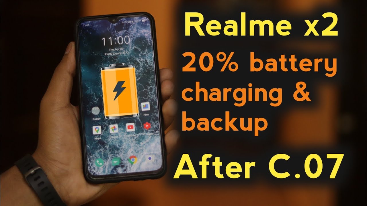 Realme x2 last 20% battery backup & charging test with review after C ...