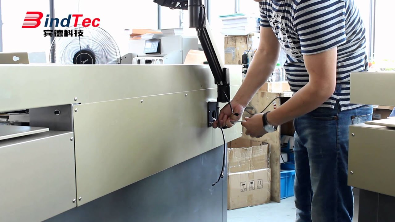 【Bindtec】Installation Video of 600T Auto art paper glue binding machine - YouTube