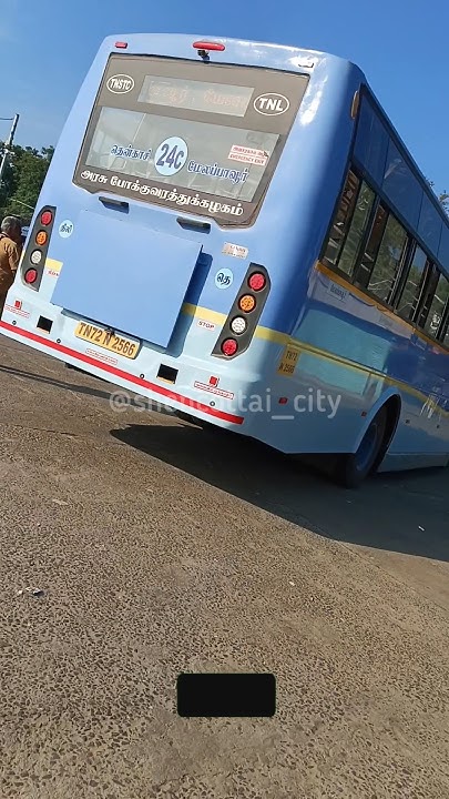 24C New BS6 Blue Bus ( Tenkasi 🔁 Melapavoor ) - YouTube