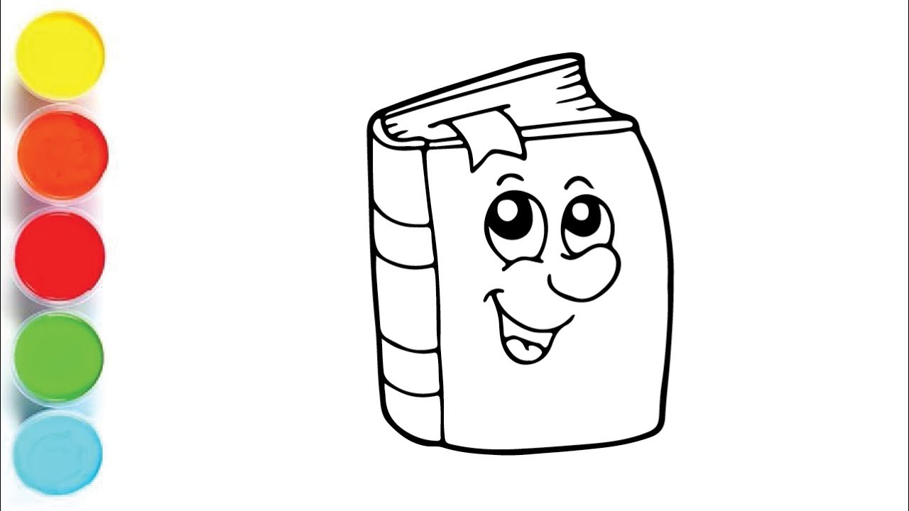 how to draw book for kids | book Draw easy step by step | Book Drawing ...