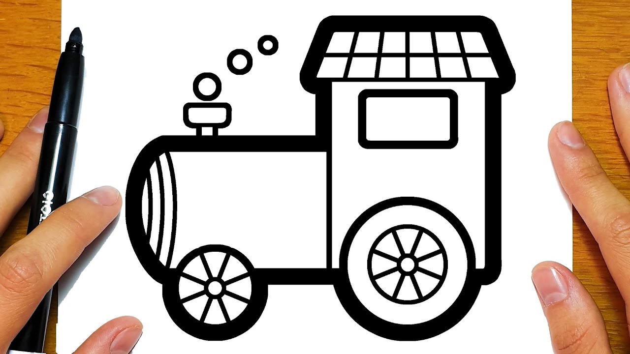 HOW TO DRAW AN EASY TOY TRAIN | Easy drawings - YouTube