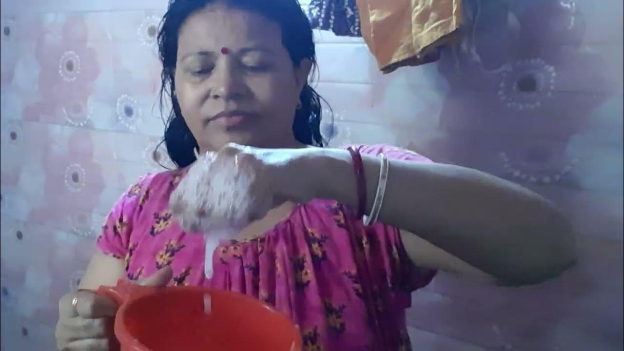 Hair wash routine at home @sukla' s vlog - YouTube