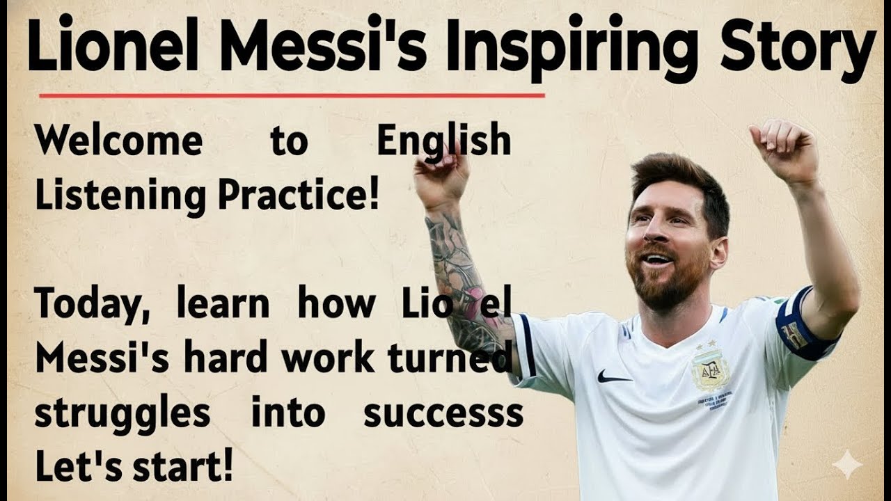 Lionel Messi: From Childhood to Legend ⚽ English Story for Listening ...