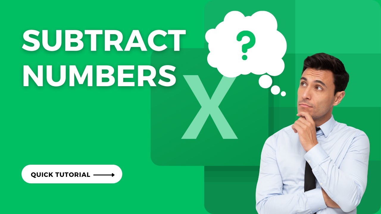 How To Subtract Numbers In Excel YouTube How To Subtract Numbers In Excel YouTube