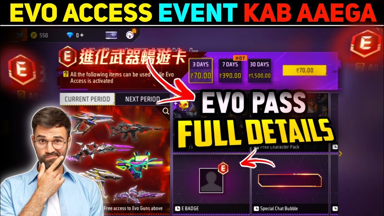 EVO ACCESS EVENT KAB AAEGA 🤔 EVO PASS FULL DETAILS | FREE FIRE NEW EVO ...