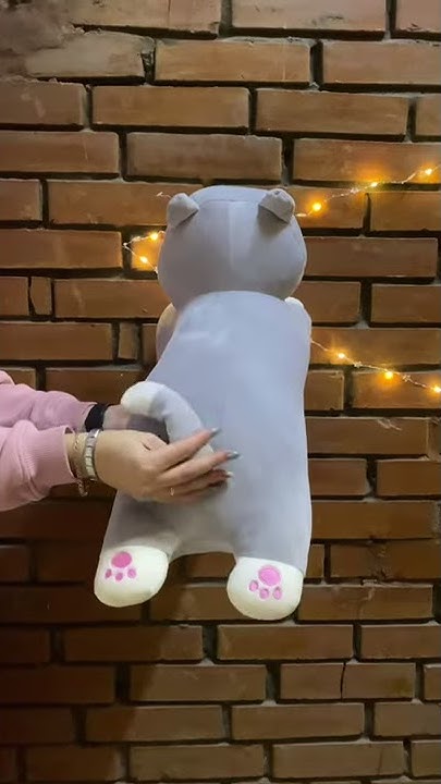 Мягкая игрушка подушка "Кот Батон", gray, 60 см - YouTube