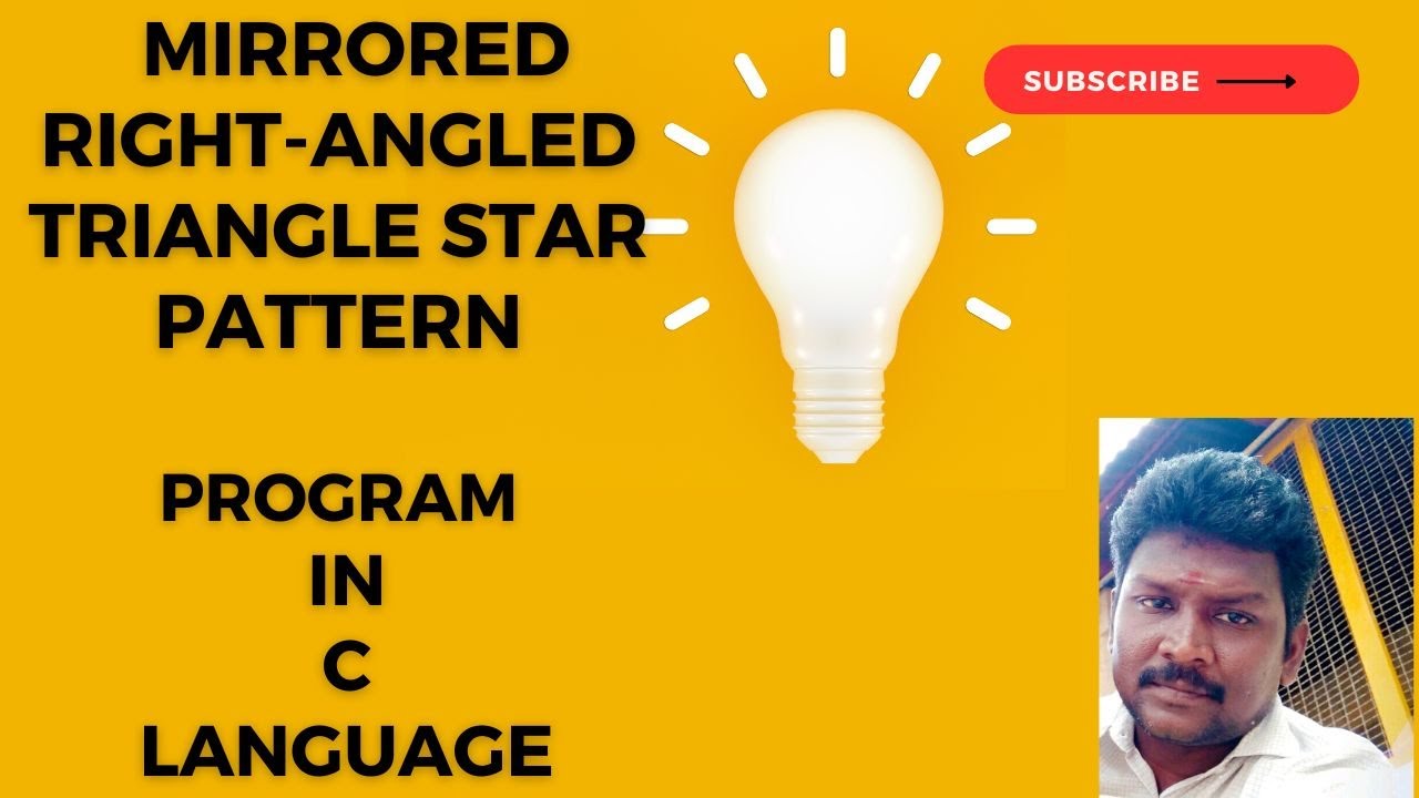 Mirrored Right Angled Triangle Star Pattern How To Solve Pattern Program In C Language Youtube