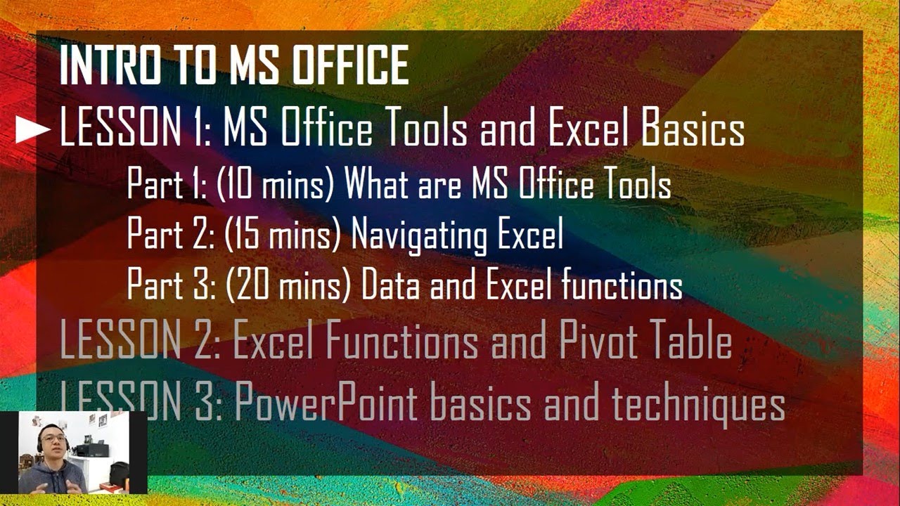 MS OFFICE LESSON 1: MS Office Tools and Excel Basics - YouTube